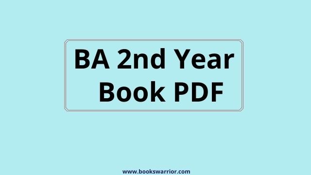 BA 2nd Year Hindi Book PDF Download BA 2nd Year Hindi Book PDF Download